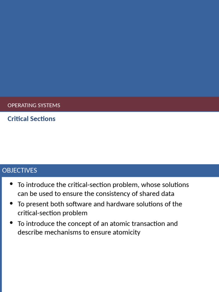 Critical Sections | PDF