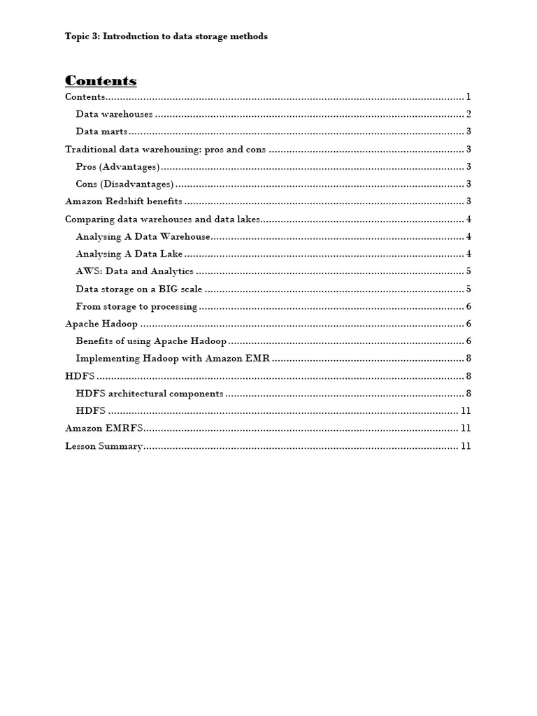 Topic 3 - Introduction To Data Storage Methods | PDF