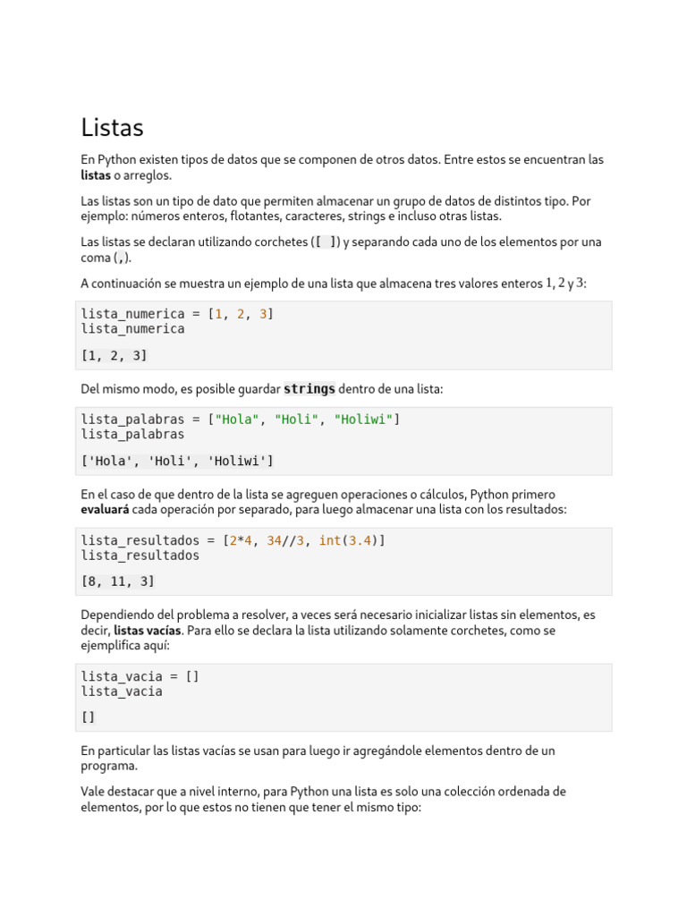 Texto 5 Iteración For in | PDF | Python (lenguaje de programación ...