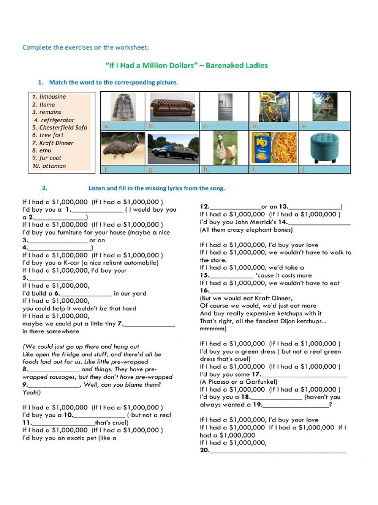 Second Conditional - Song | PDF