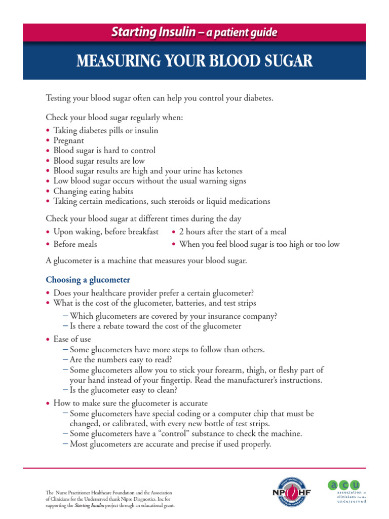 Insulin Handout 7 | PDF