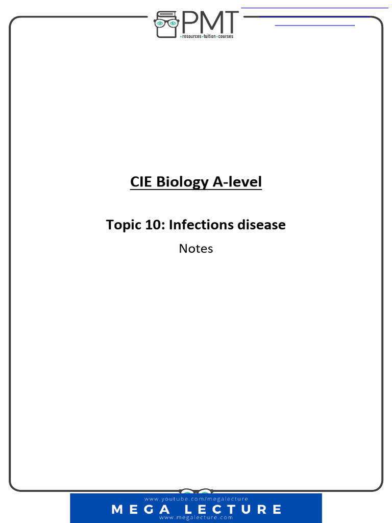 Summary Notes Topic 10 CIE Biology A Level | PDF