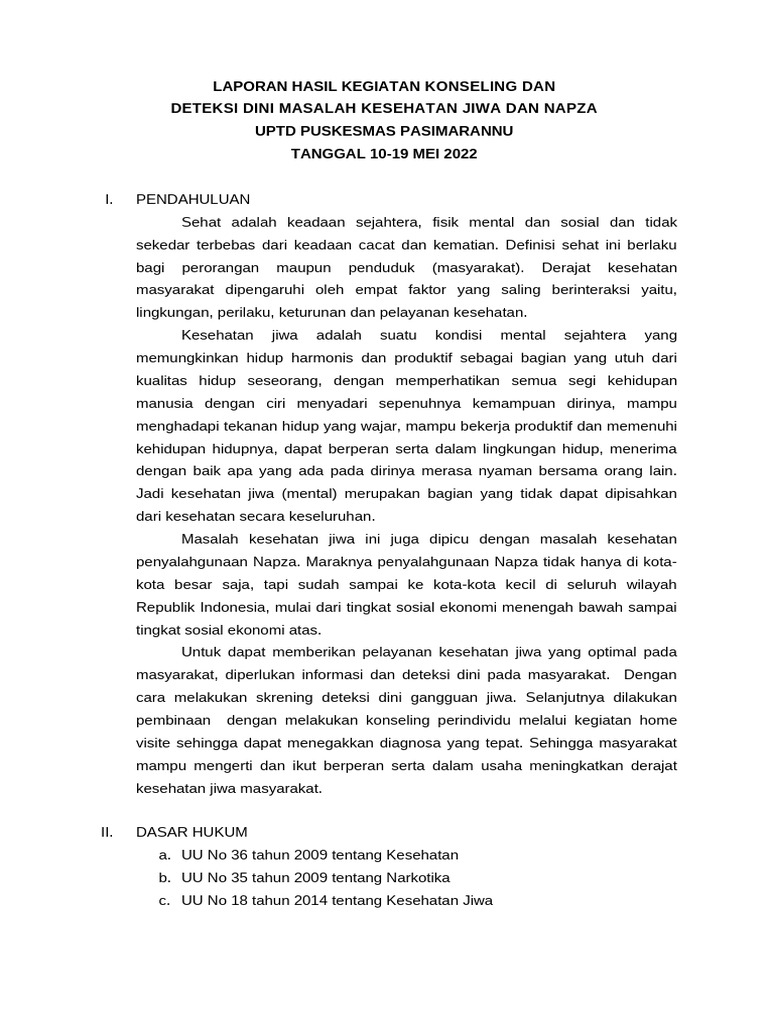 LAPORAN HASIL KEGIATAN Konseling Mei | PDF