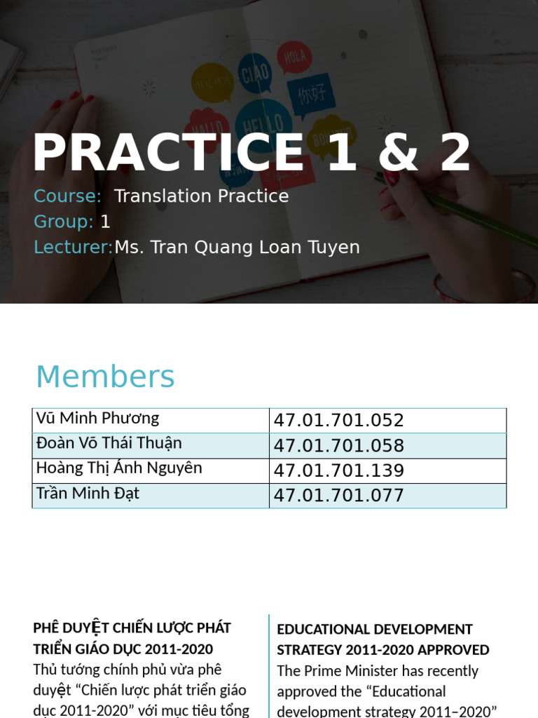 Practice1-2-Group1-Suggested Translation | PDF