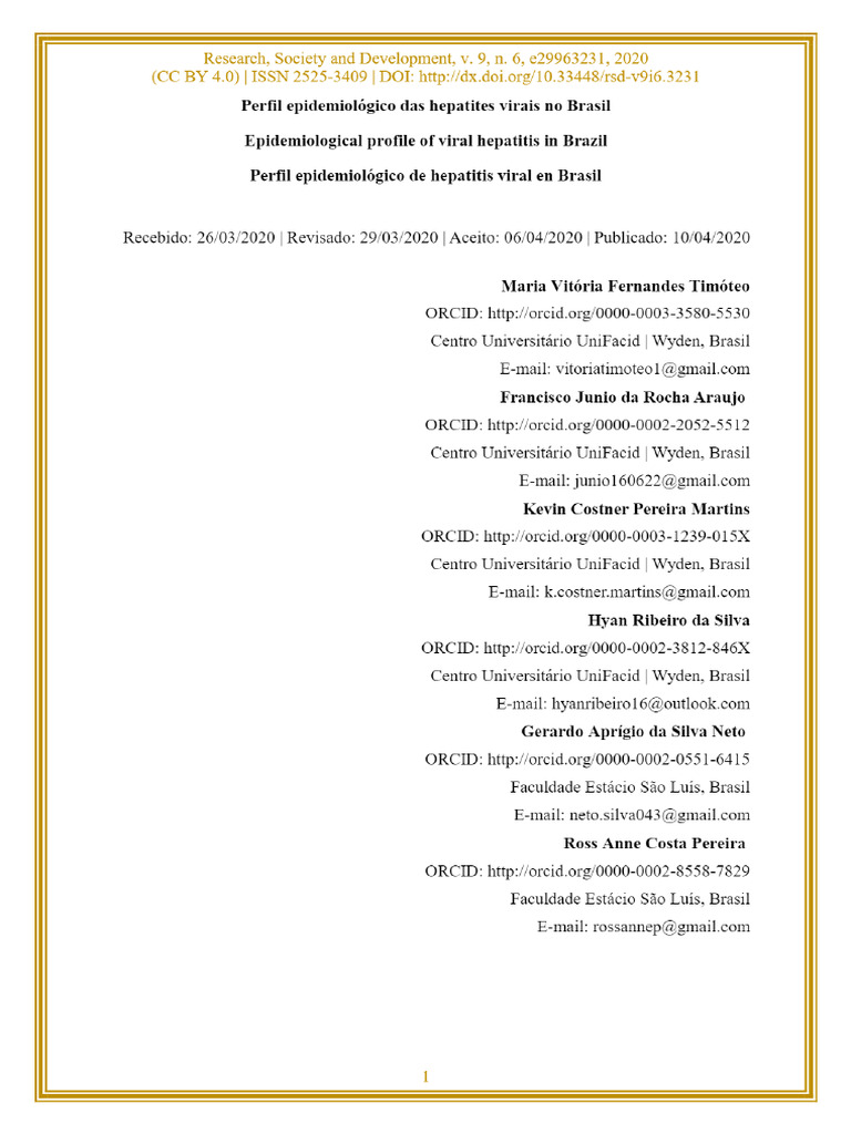 View of Epidemiological profile of viral hepatitis in Brazil | PDF
