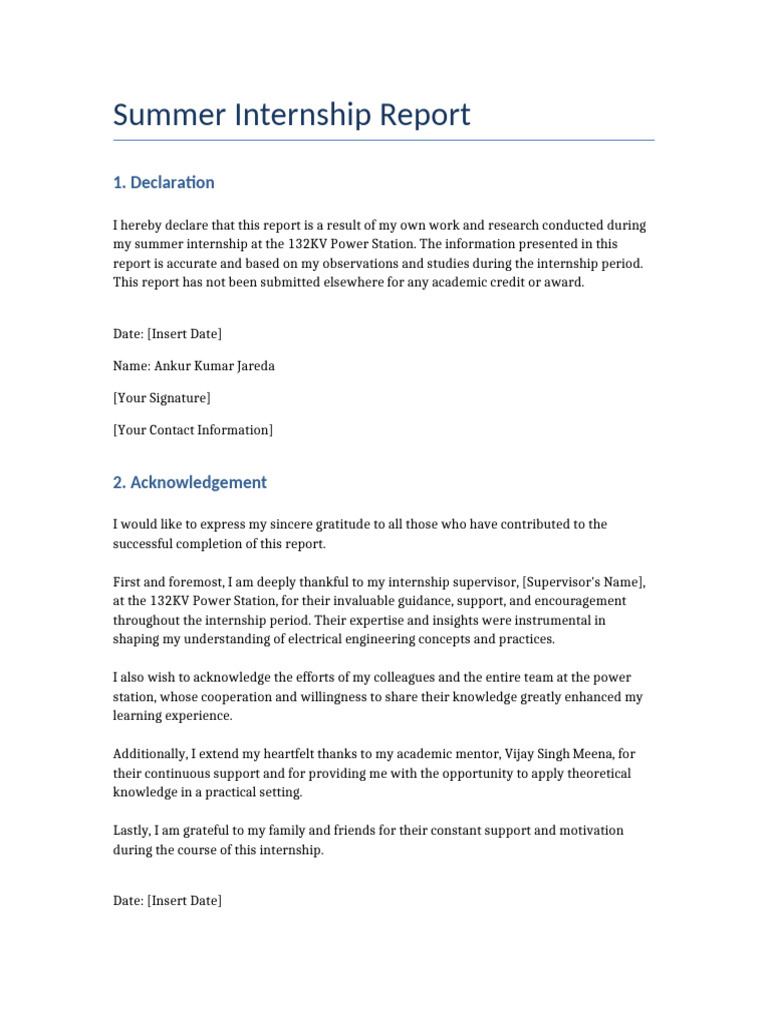 Internship Report | PDF