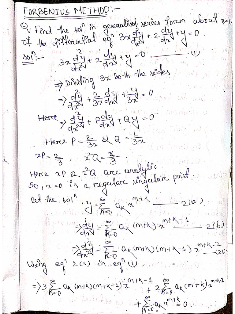 Frobenious Method | PDF
