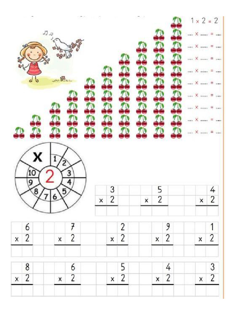 Ejercicios Tabla Del 2 | PDF