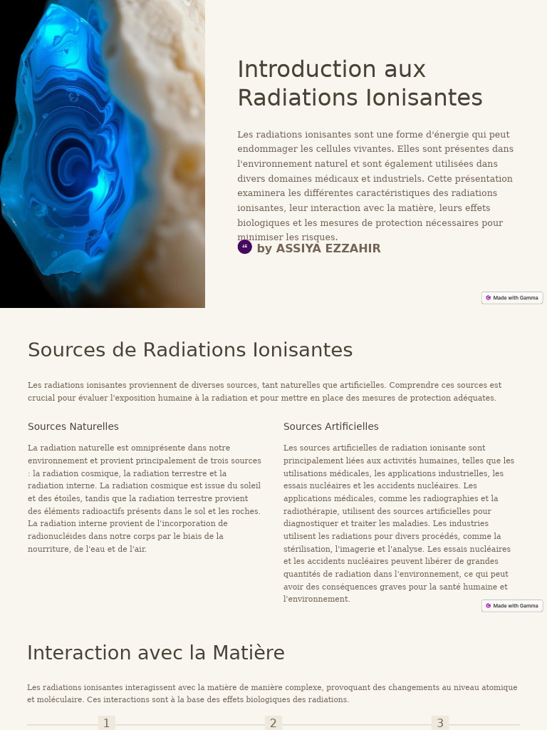 Introduction Aux Radiations Ionisantes | PDF
