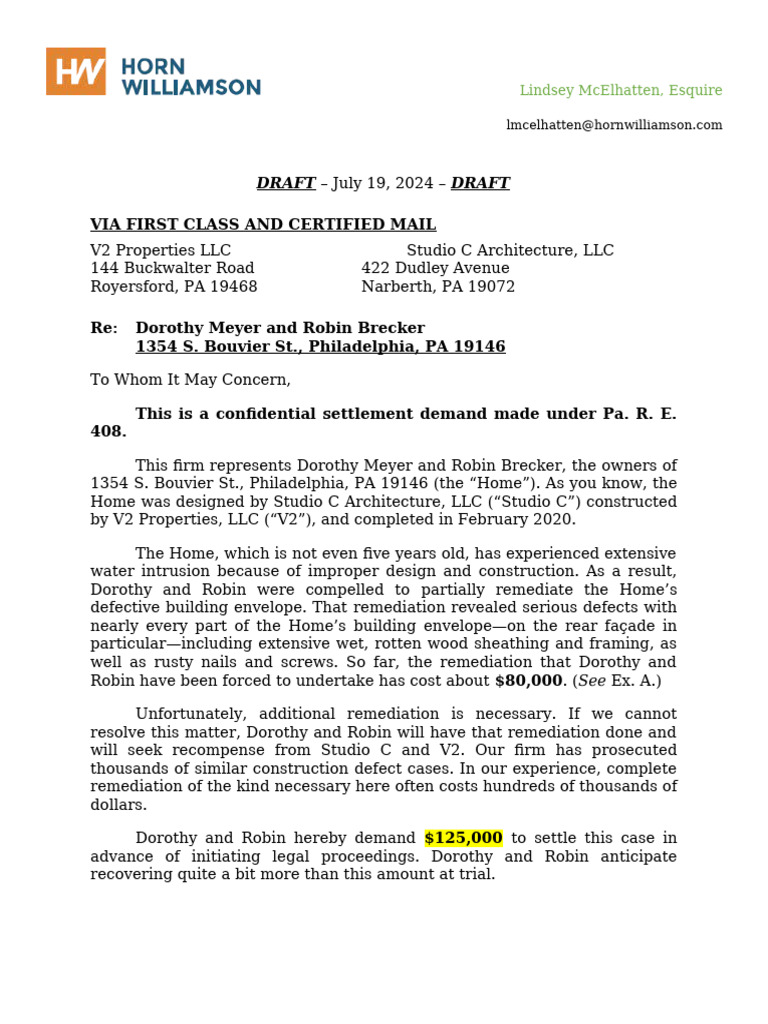 2024.07.19 - Meyer - DRAFT Demand Letter | PDF