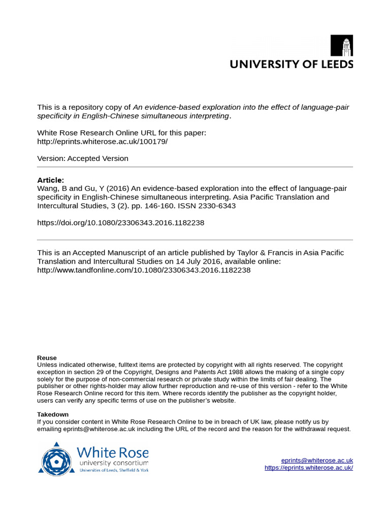 An Evidence-Based Exploration Into The Effect of Language-Pair Specificity in English-Chinese ...