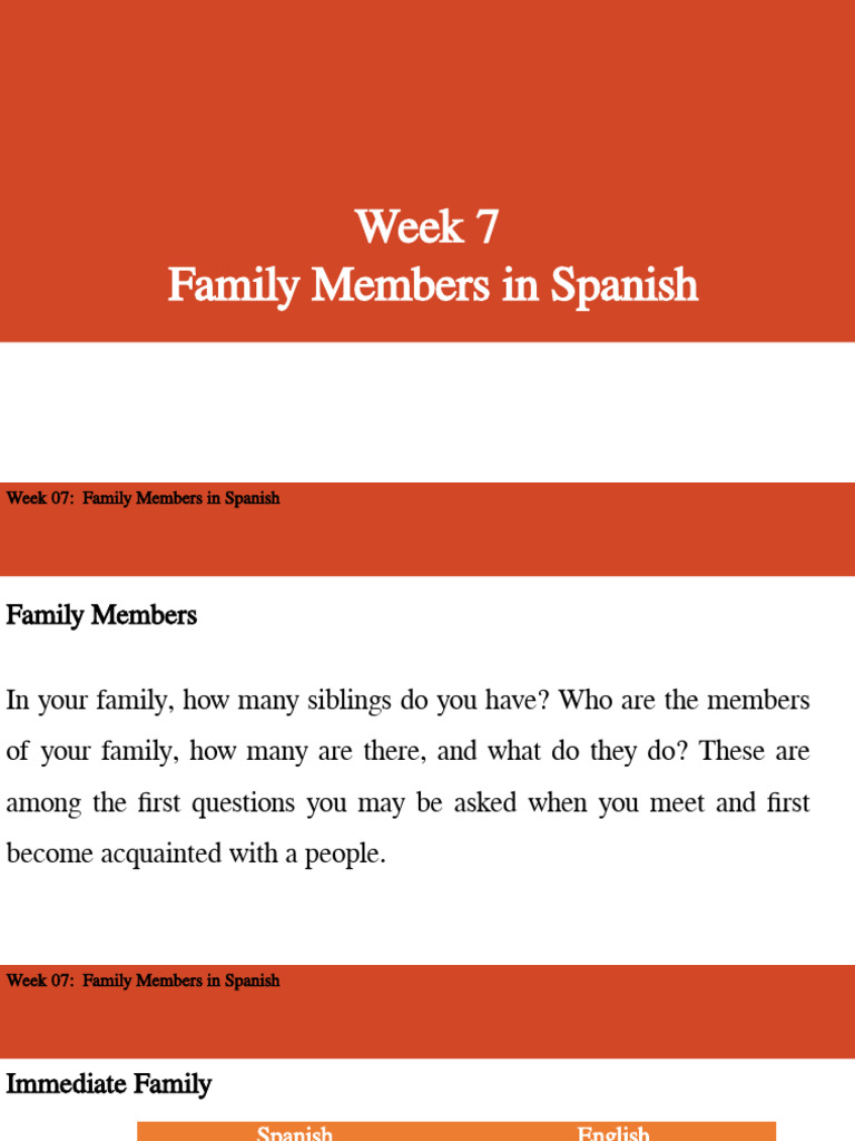 Days and Dates in Spanish - PPT | PDF