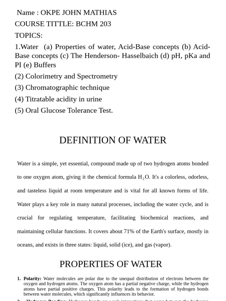 BCHM 203 Slide - 095032 | PDF