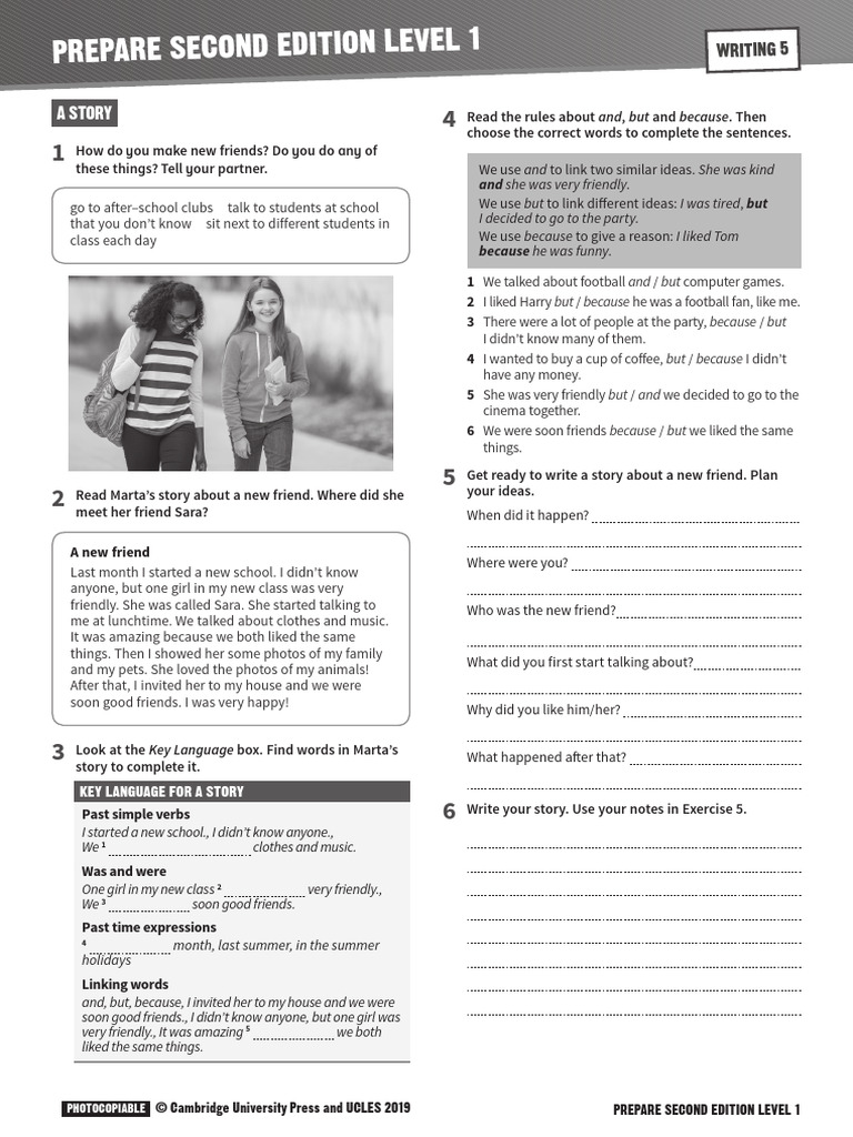 PREPARE 1 Writing 5 | PDF