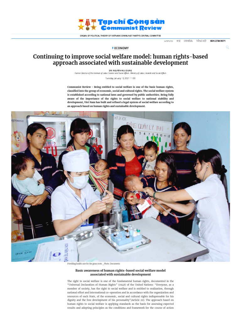 Continuing To Improve Social Welfare Model - Human Rights-Based ...