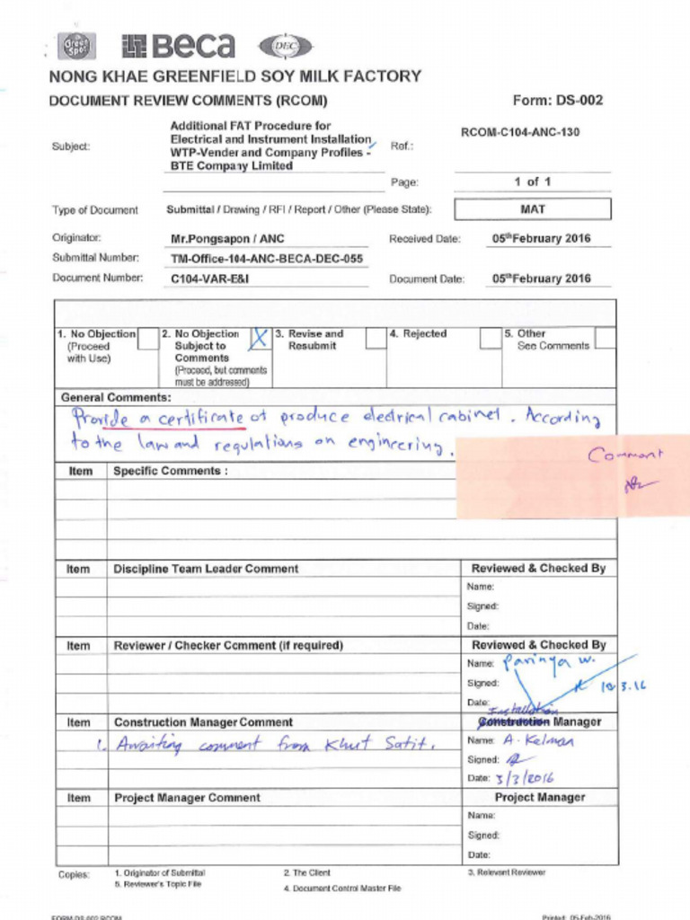 Rcom C104 Anc 130 | PDF