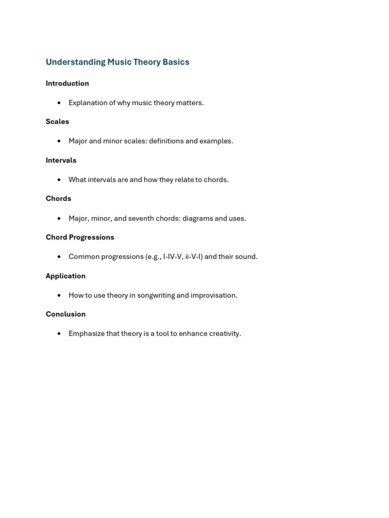 Understanding Music Theory Basics | PDF