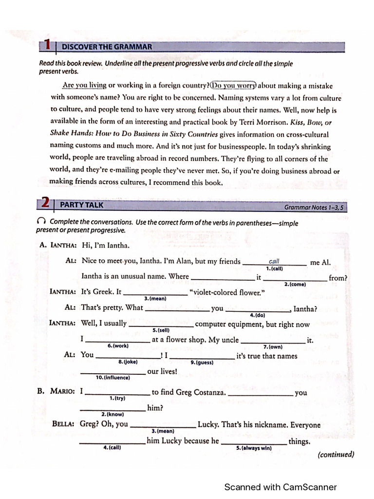 Beta Pre Simp Vs Pre Conti | PDF