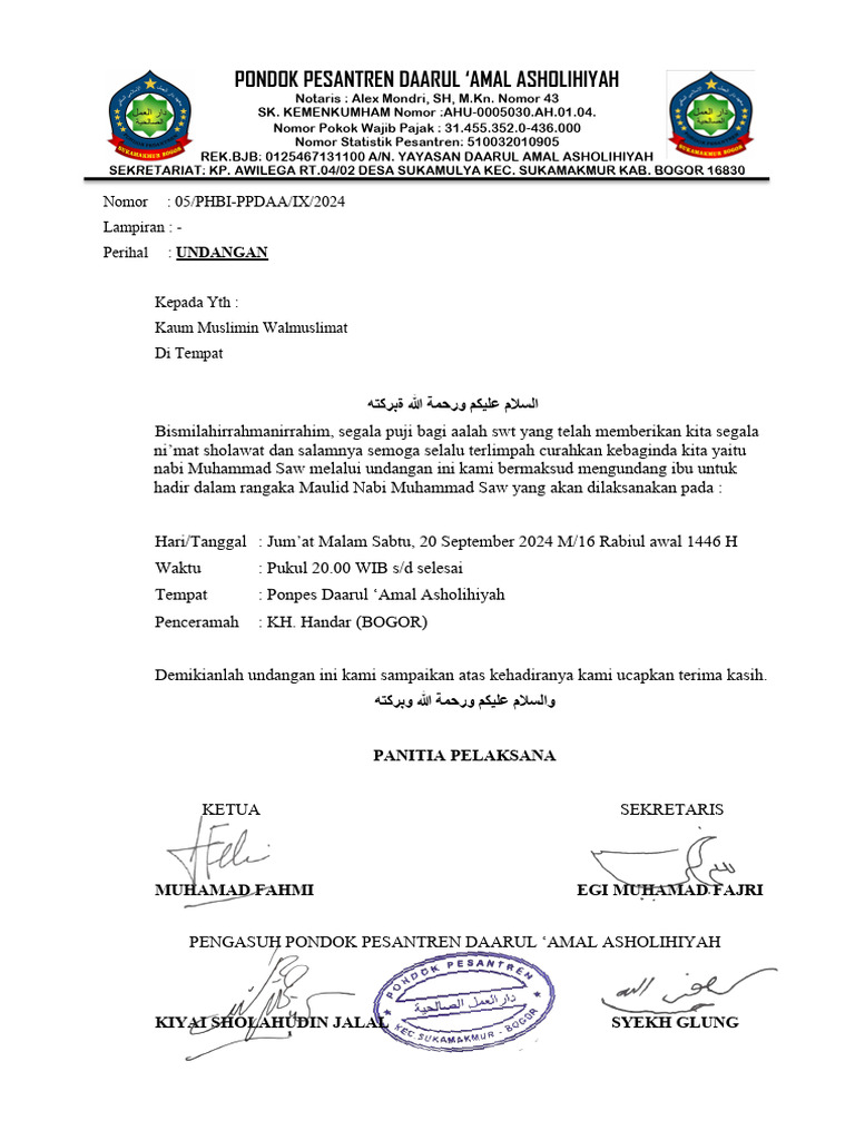 Surat Undangan Muludan Wali Santri (Autosaved) .Docx111111111hgfhguhg11 ...