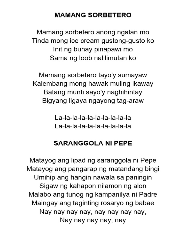 Mamang Sorbetero 3 | PDF