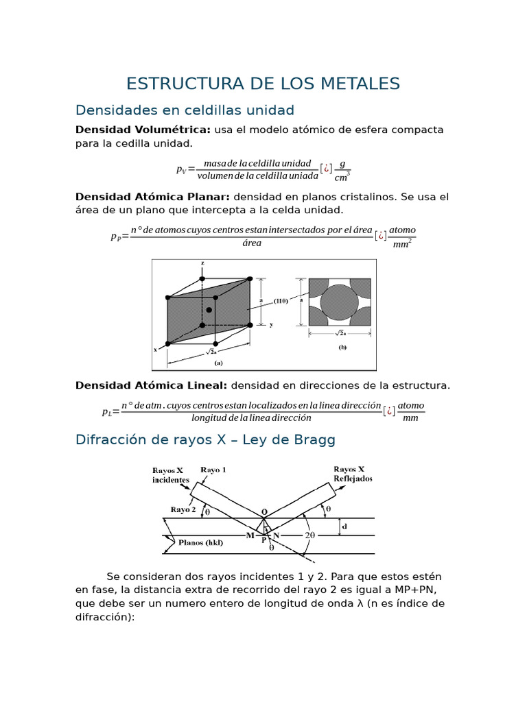 1 - Estructura de Los Metales | PDF