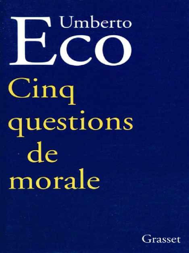 Umberto Eco - Cinq questions de morale- | PDF