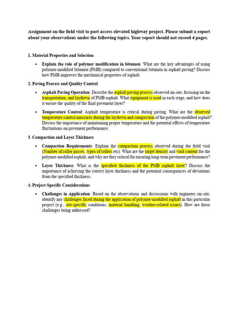 Assignment - Field Visit | PDF