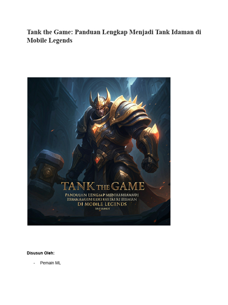 Panduan Hero Tank di Mobile Legends | PDF