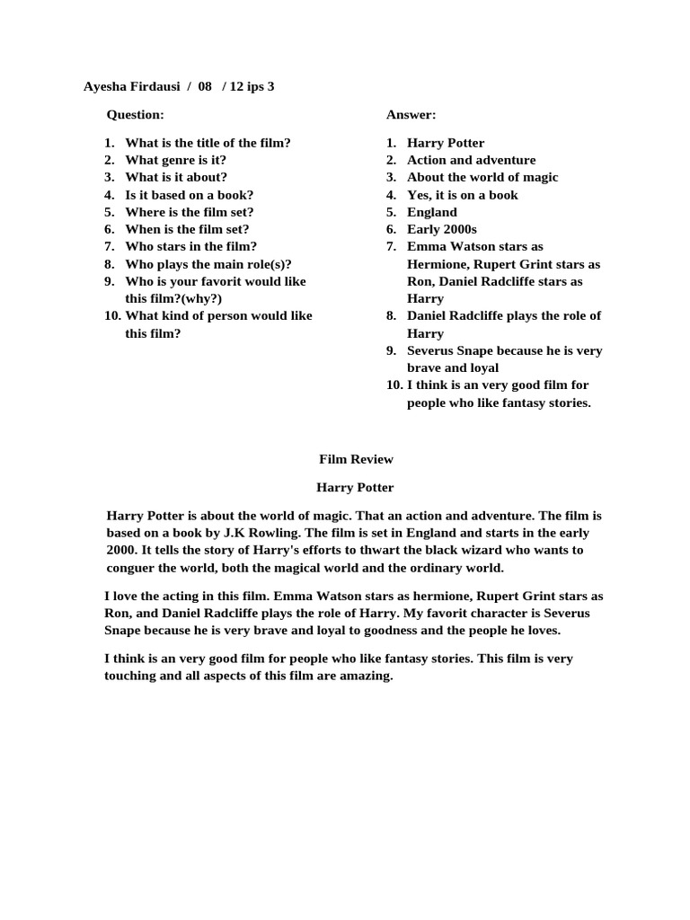 Review_film Part 2 | PDF