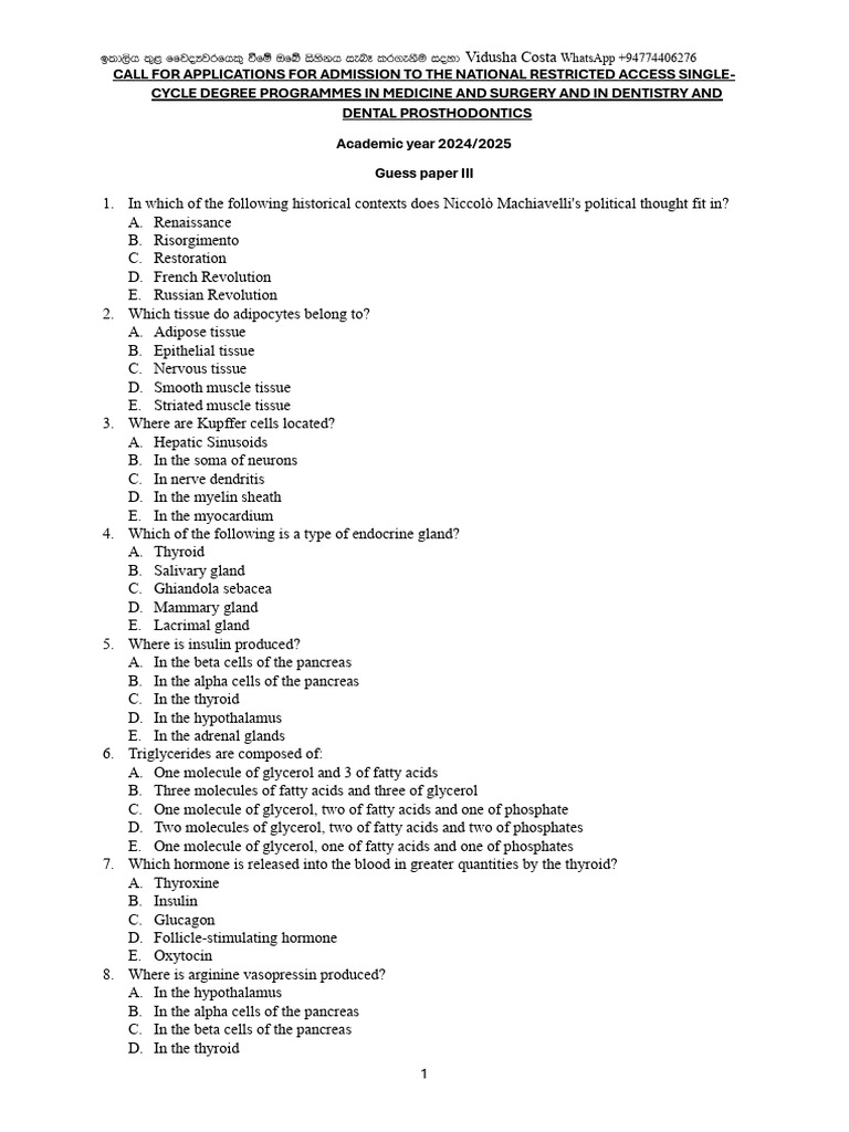 Guess Paper III | PDF