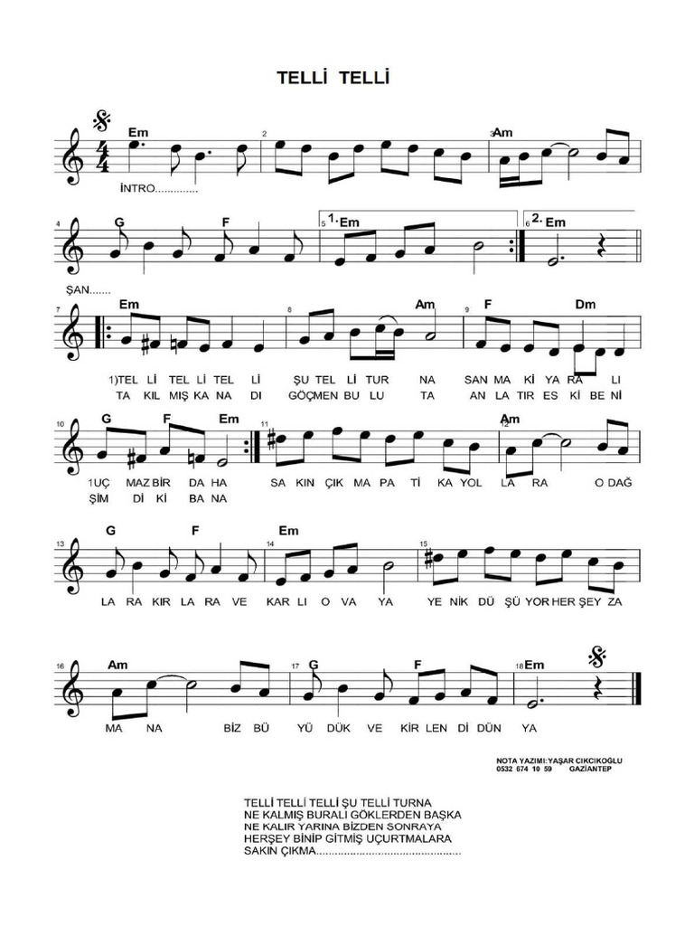 Telli Telli Pdf