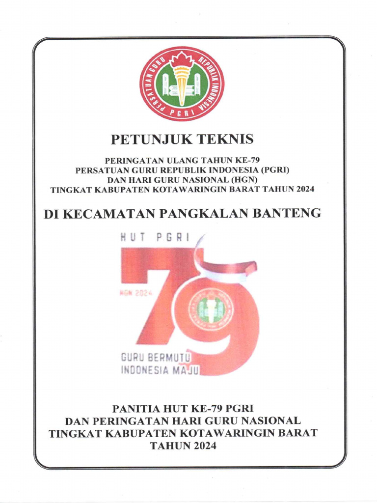 Juknis Hut Pgri 79-2024 Kobar | PDF
