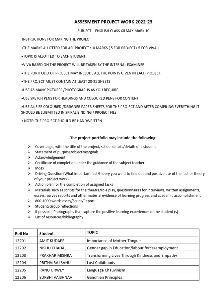 Projects XIIA&B 2024-25 | PDF