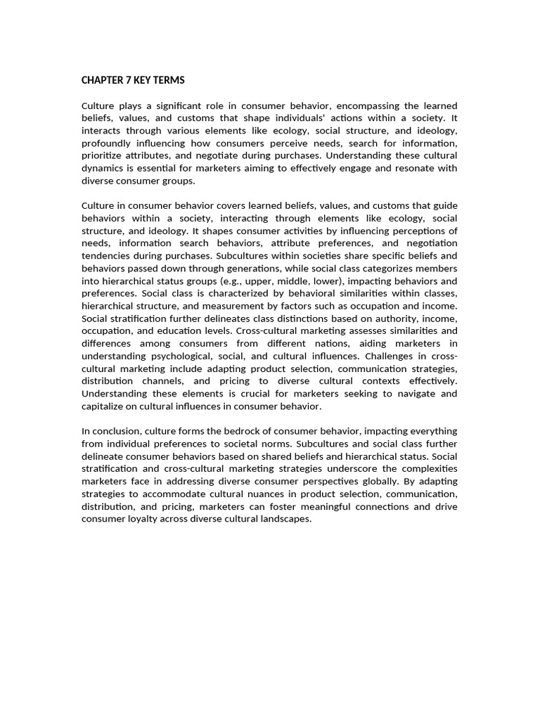 Chapter 7 Term Paper | PDF