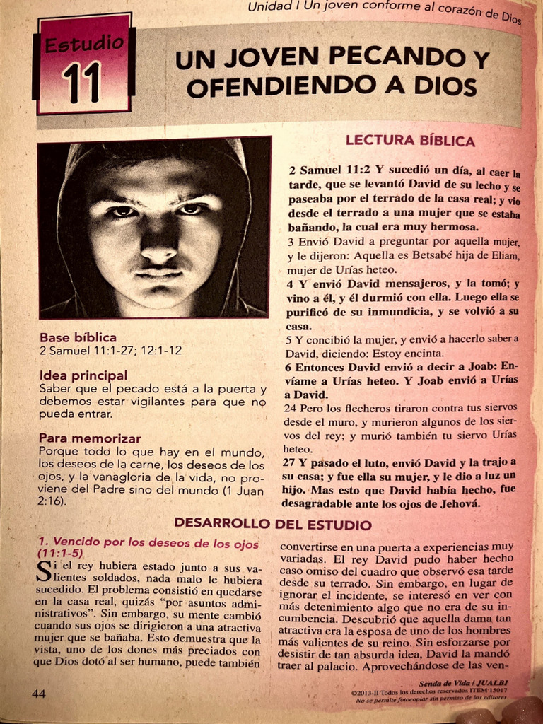 Leccion 11. Un Joven Pecando y Ofendiendo A Dios | PDF