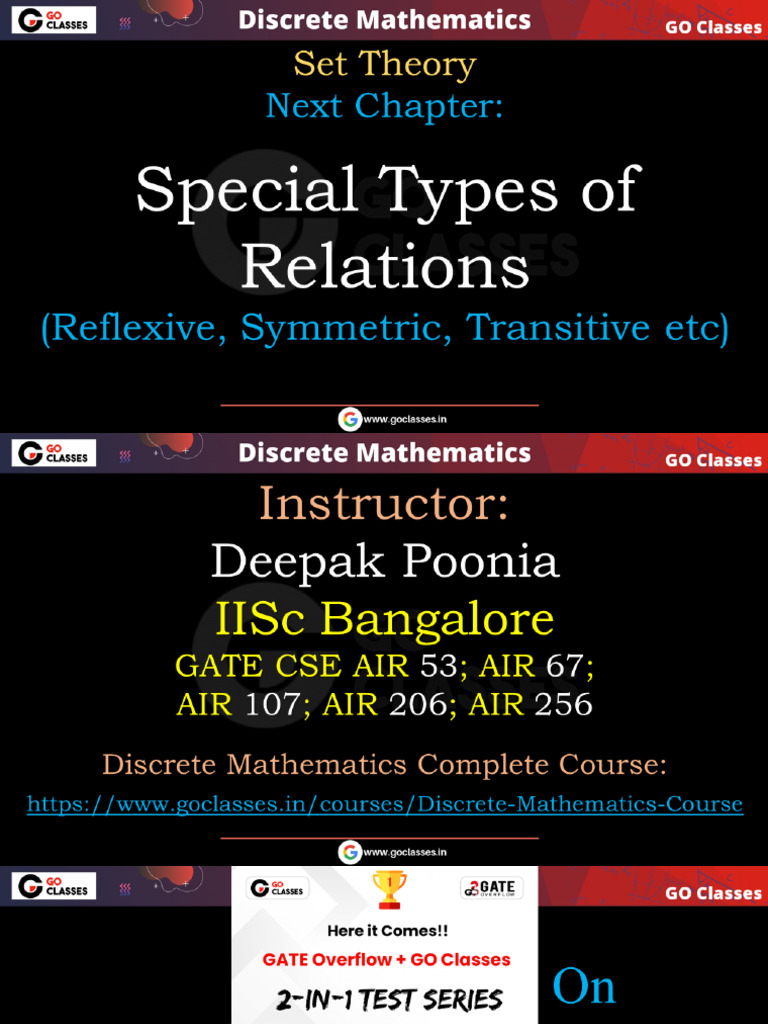 Descrete Math Go Classes Relation | PDF