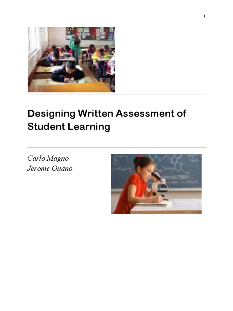 Designing Written Assessment of Student Learning | PDF | Educational ...
