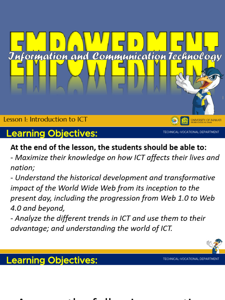 Intro To ICT Presentation | PDF