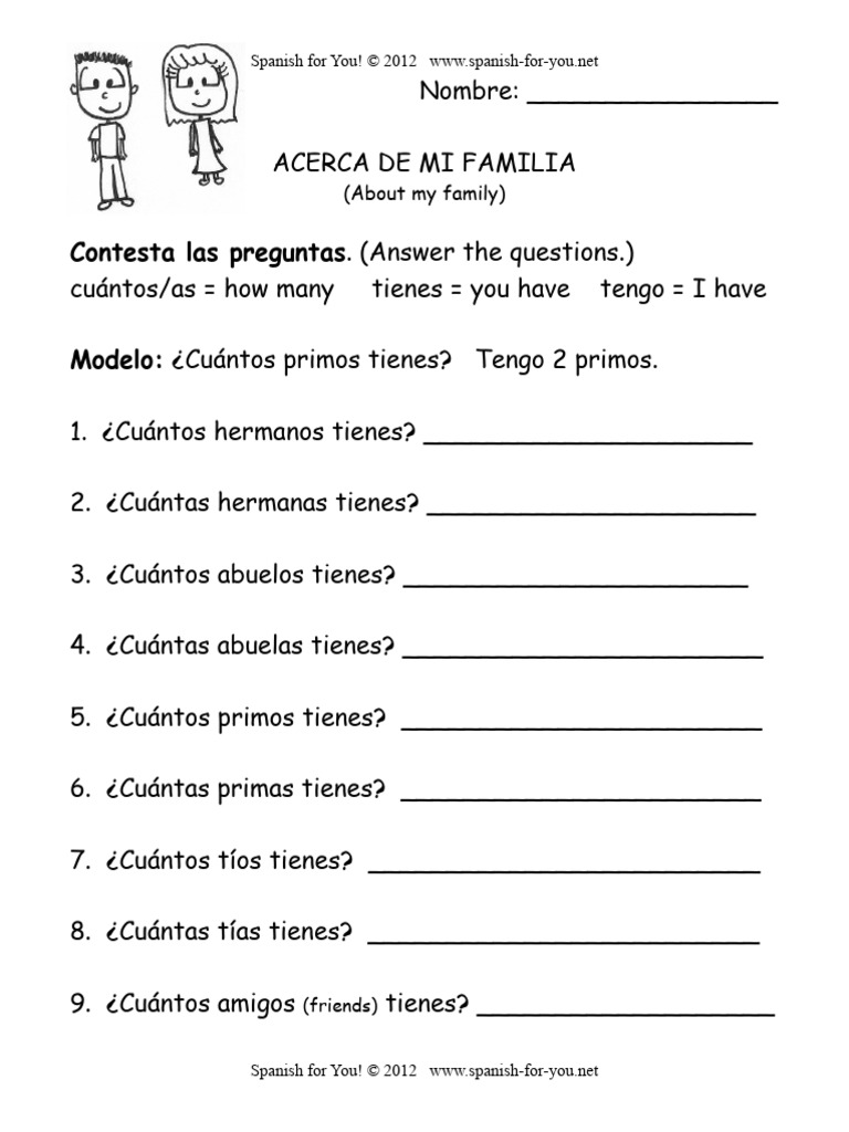 Acerca de Mi Familia 1 About My Family | PDF