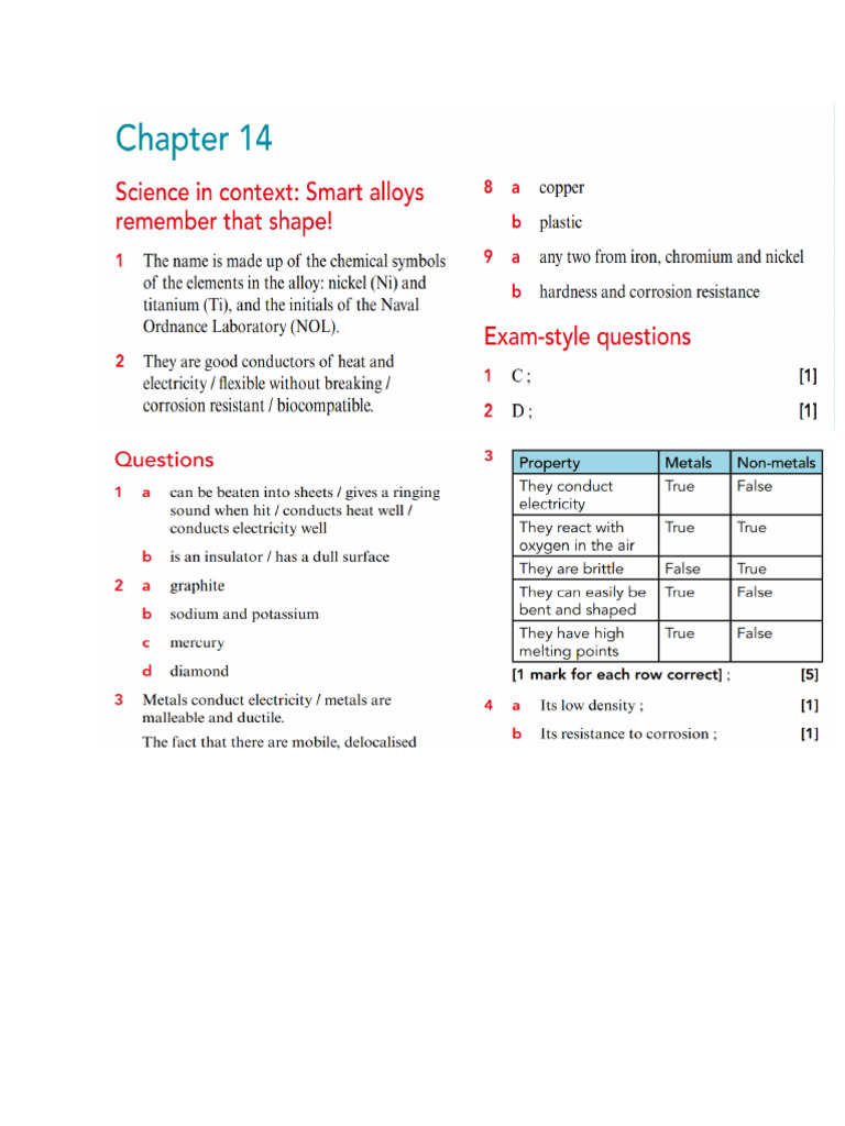 CHP 14 Ans Key | PDF