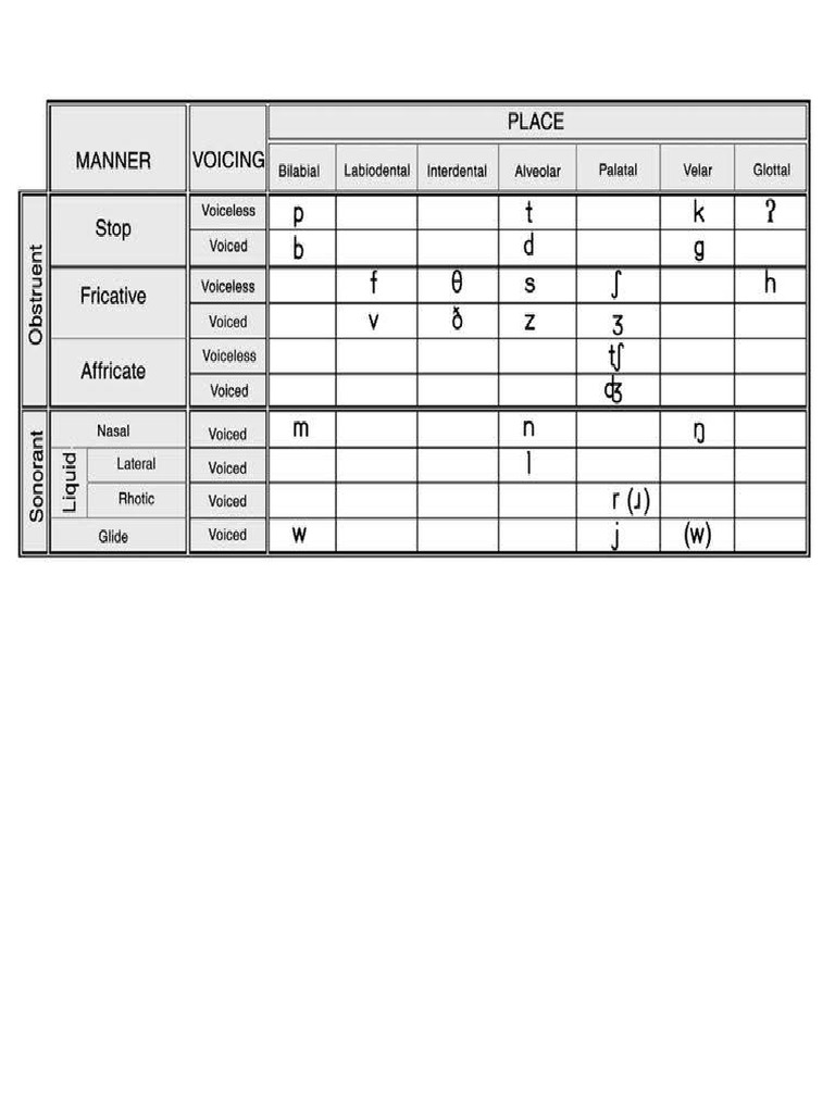 Articulation Chart | PDF