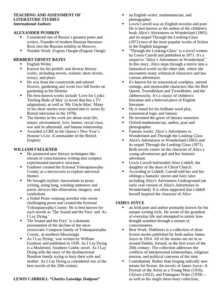 International Authors Pdf