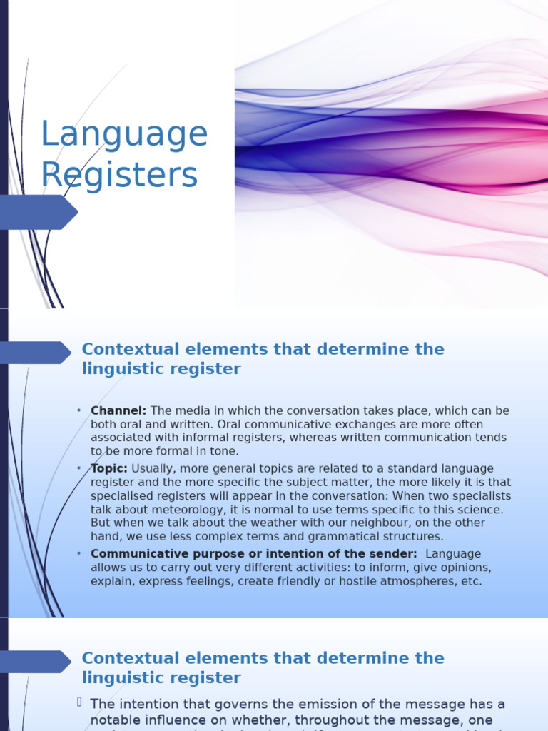 Language-Registers | PDF