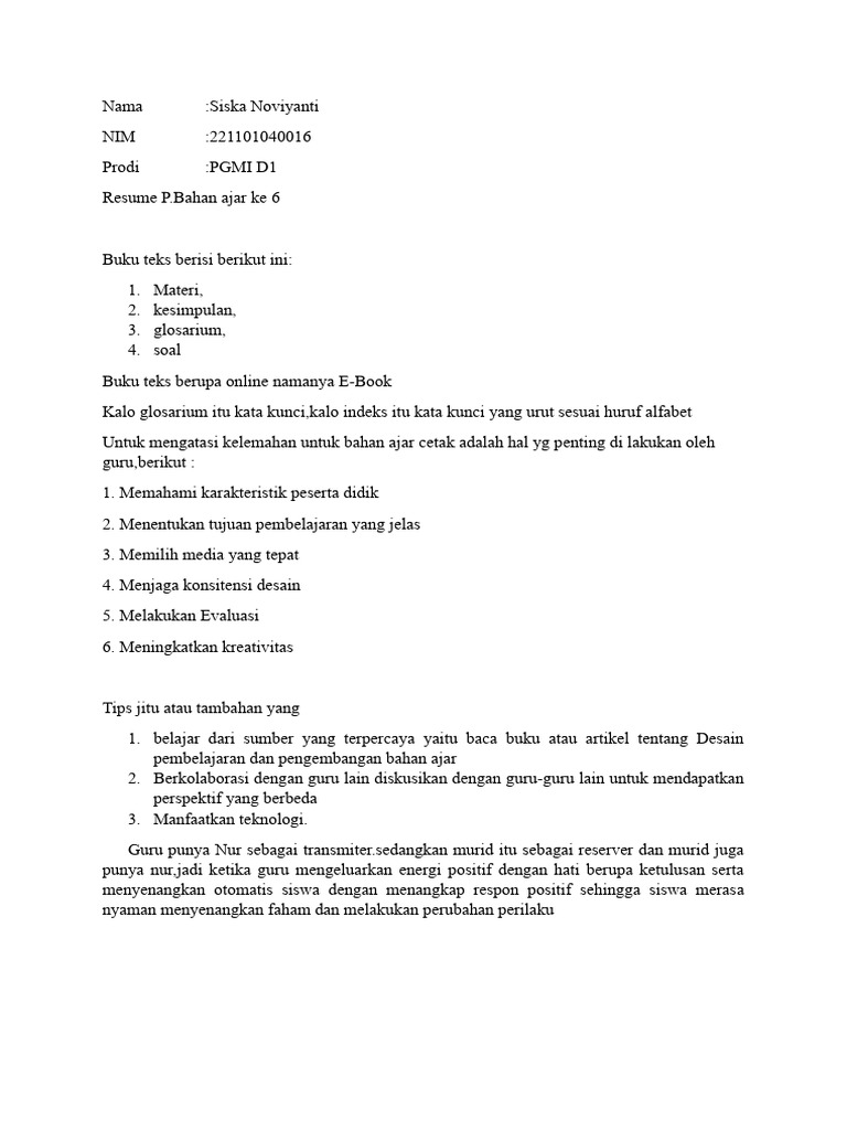 Bahan ajar kelompok 6 | PDF