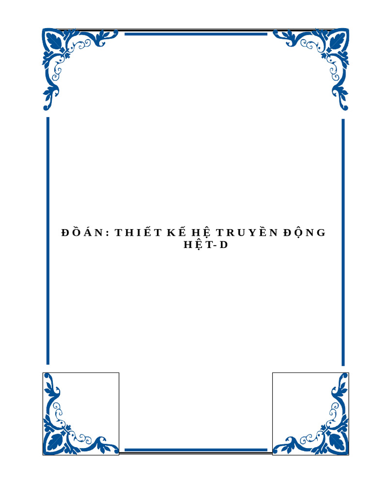 Thiet Ke He Thong Truyen Dong He TD | PDF