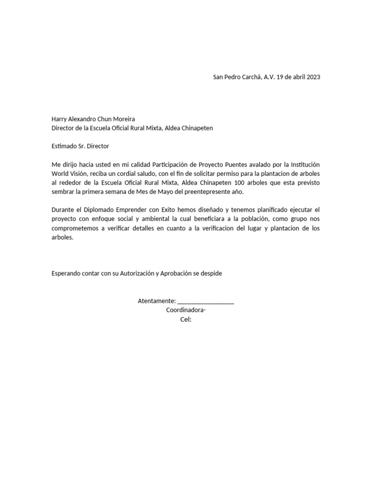 Carta para El Director | PDF