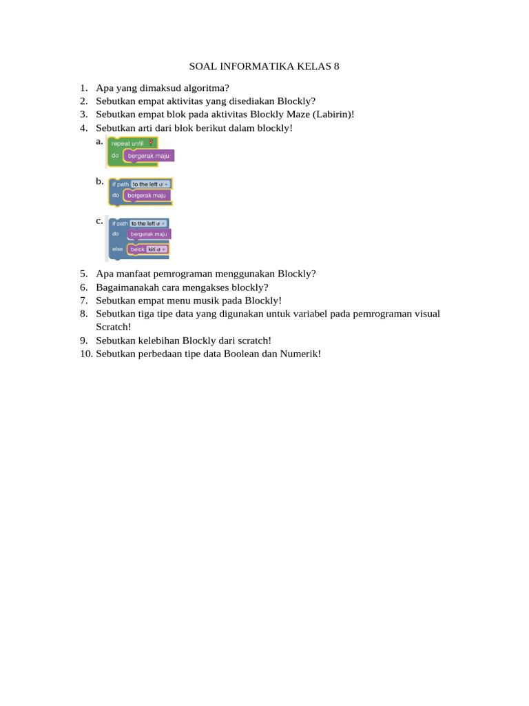 Soal Pts Informatika | PDF