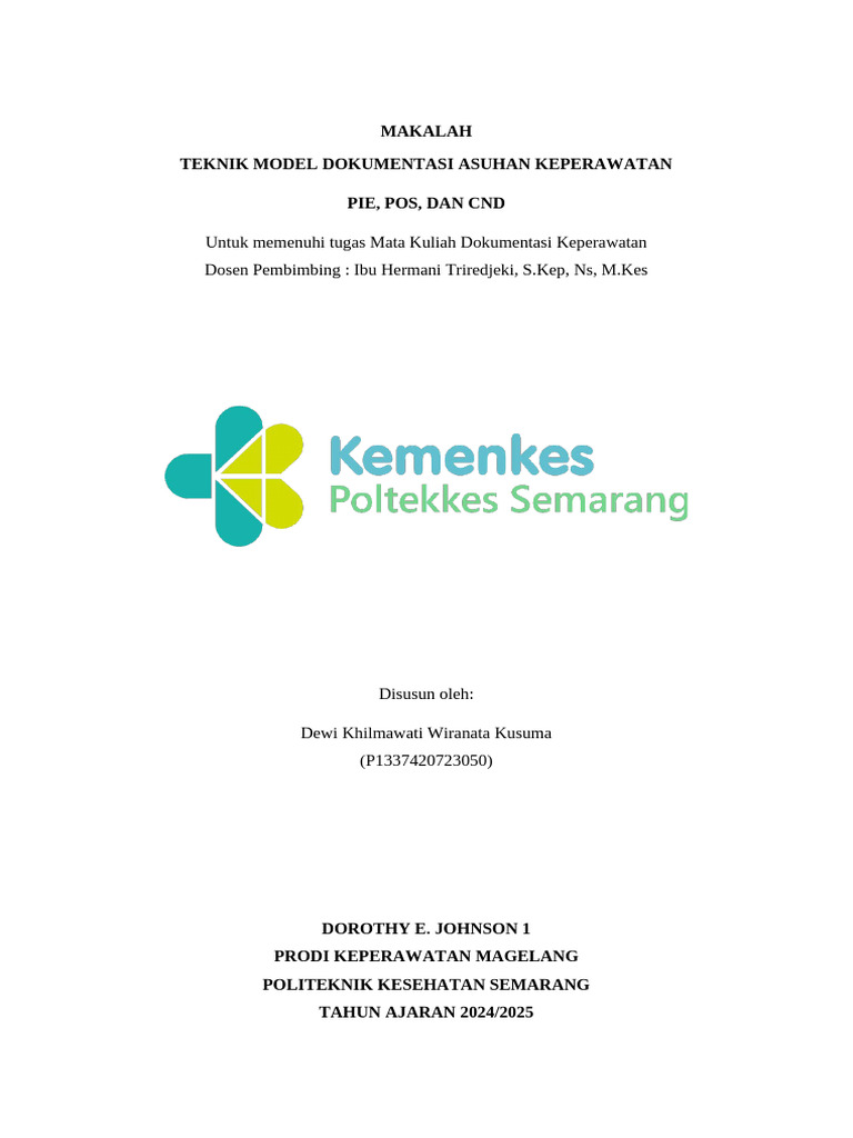 Makalah Dokep Pie, Por, CND | PDF