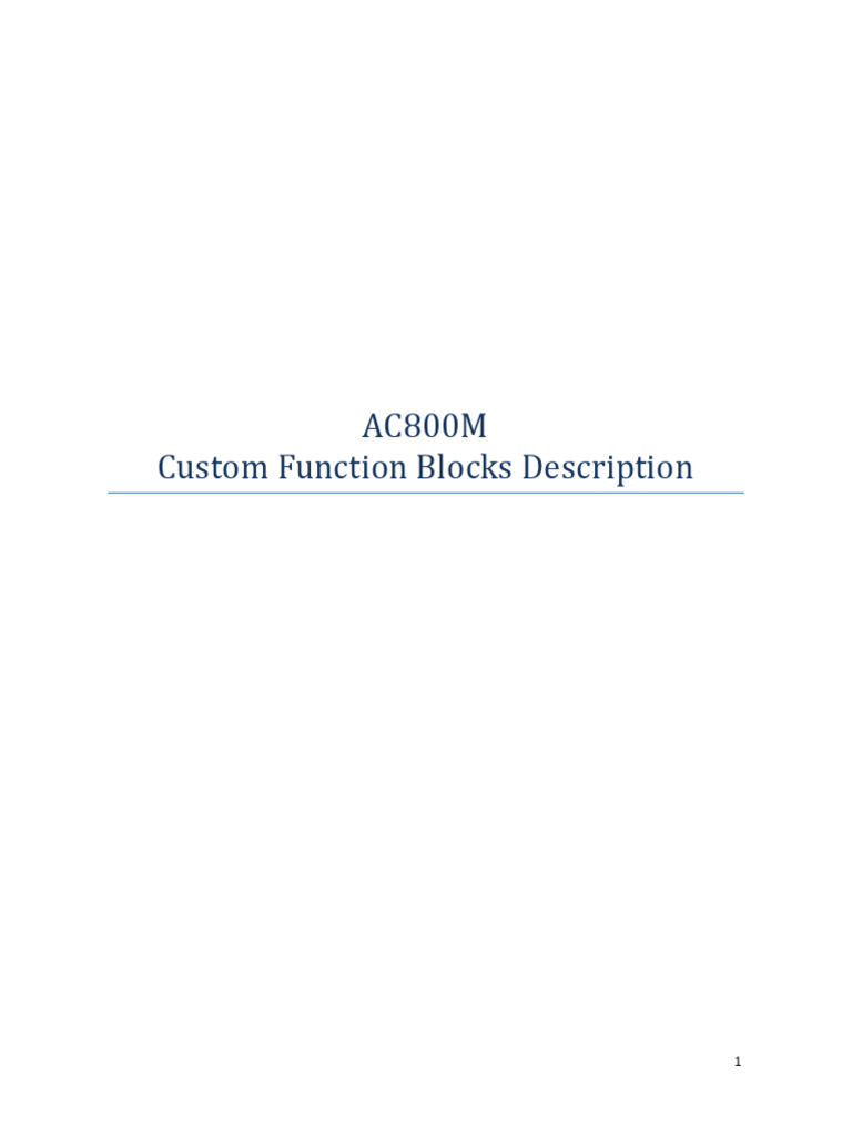 Custom Function Blocks | PDF