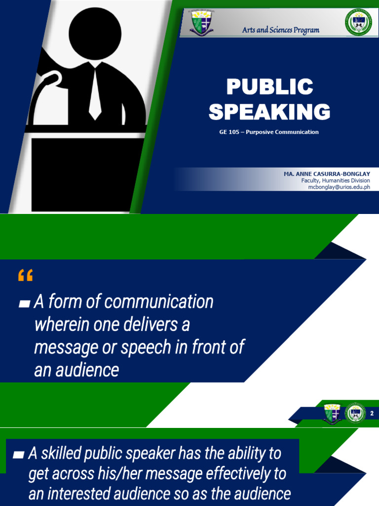 Public Speaking Elements | PDF